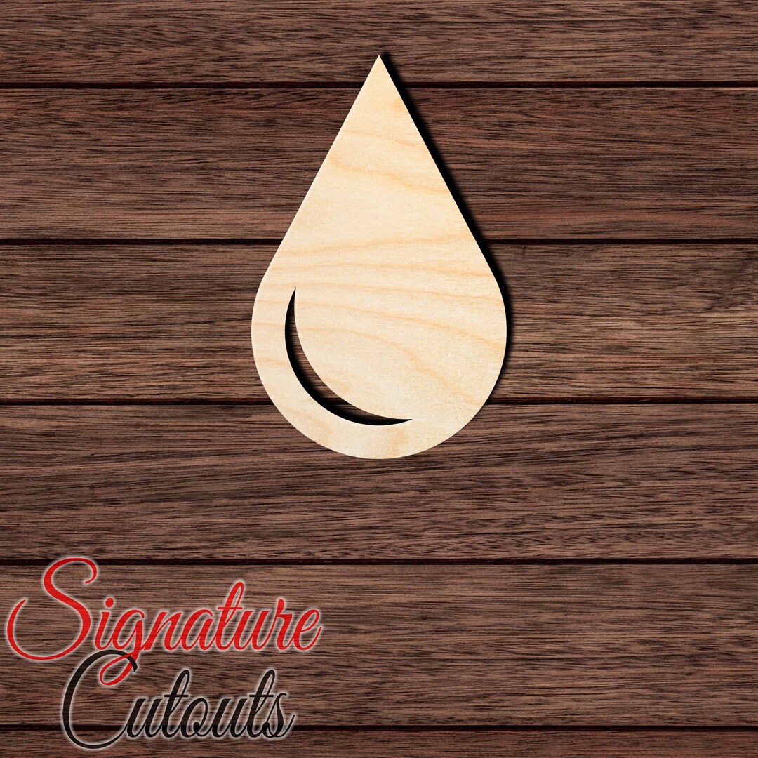 Blood Icon Unfinished Wooden Cutout for Crafting, Home & Room Décor ...
