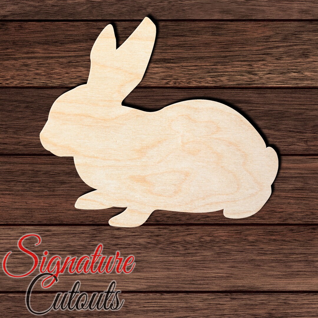 Rabbit 014 Wooden Cutout for Crafting, Home & Room Décor, Easter and ...