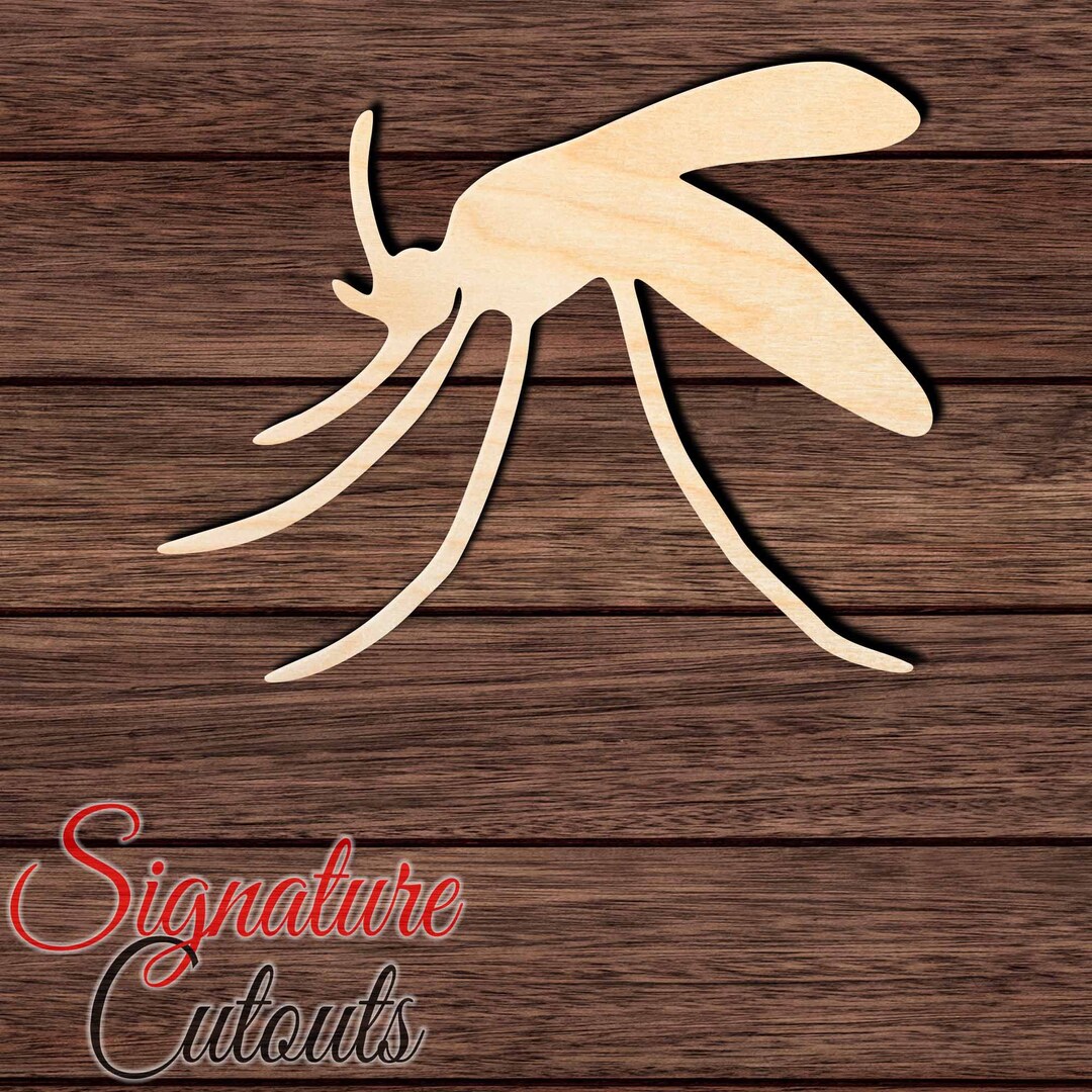 Mosquito 001 Wooden Shape Cutout for Crafting, Home & Room Décor, and ...