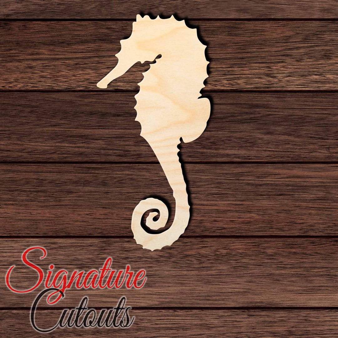 Seahorse 004 Unfinished Wooden Cutout for Crafting, Home & Room Décor ...