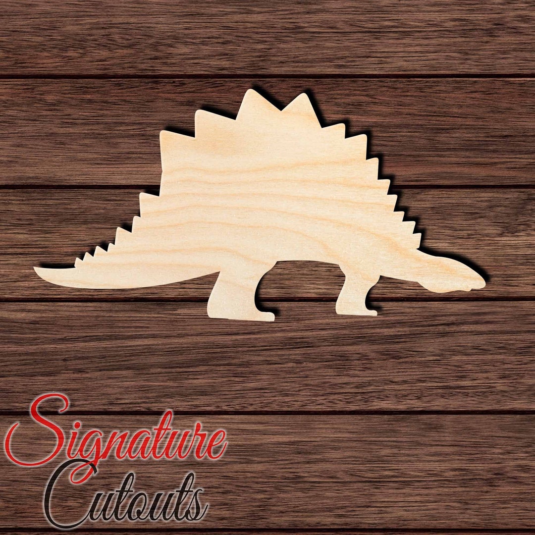 Dinosaur 029 - Stegosaurus Shape Cutout in Wood for Crafting, Home ...