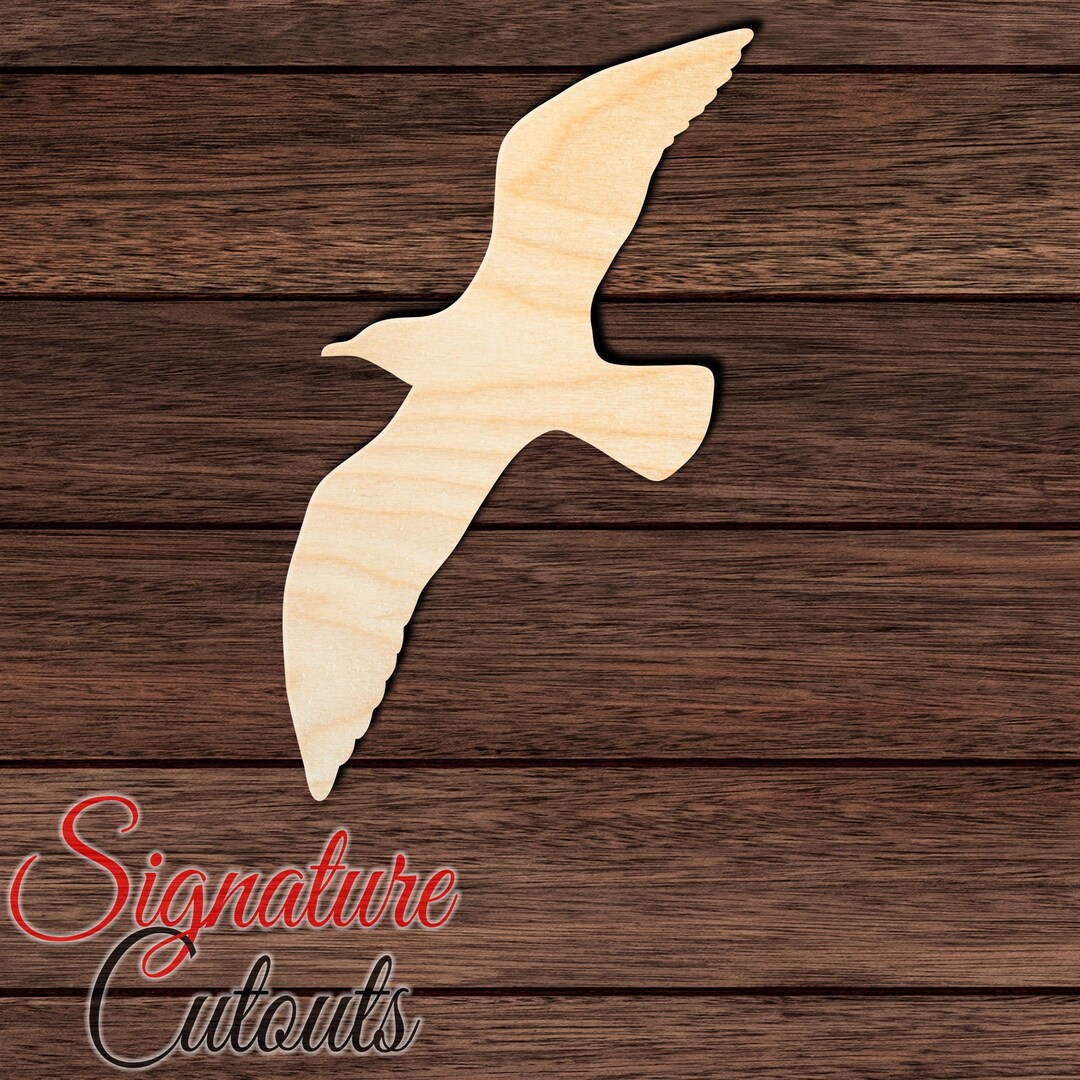 Seagull 004 Wooden Shape Cutout for Crafting, Home & Room Décor, and ...