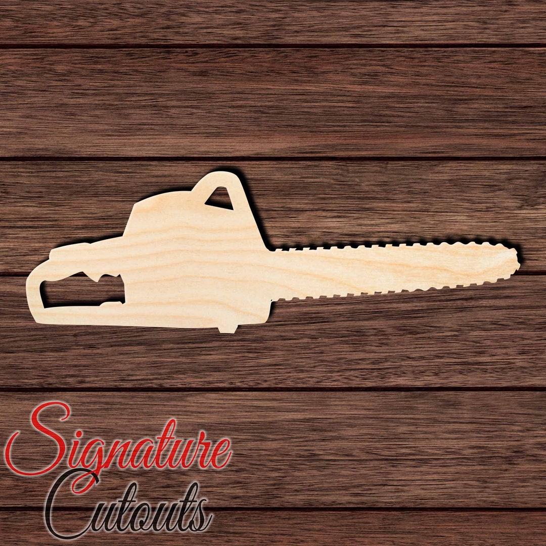 Chainsaw 001 Wooden Shape Cutout for Crafting, Home & Room Décor, and ...