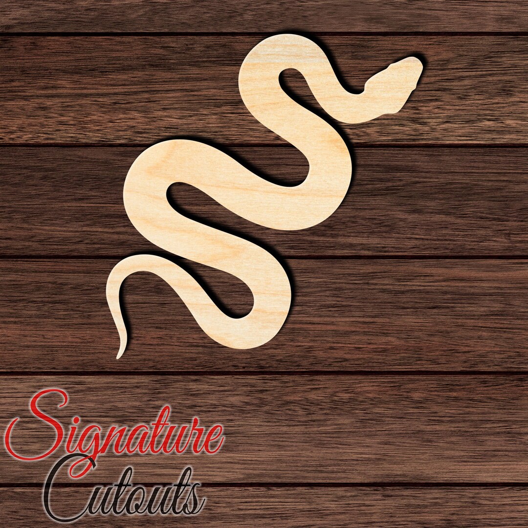 Snake 001 Wooden Shape Cutout for Crafting, Home & Room Décor, and ...