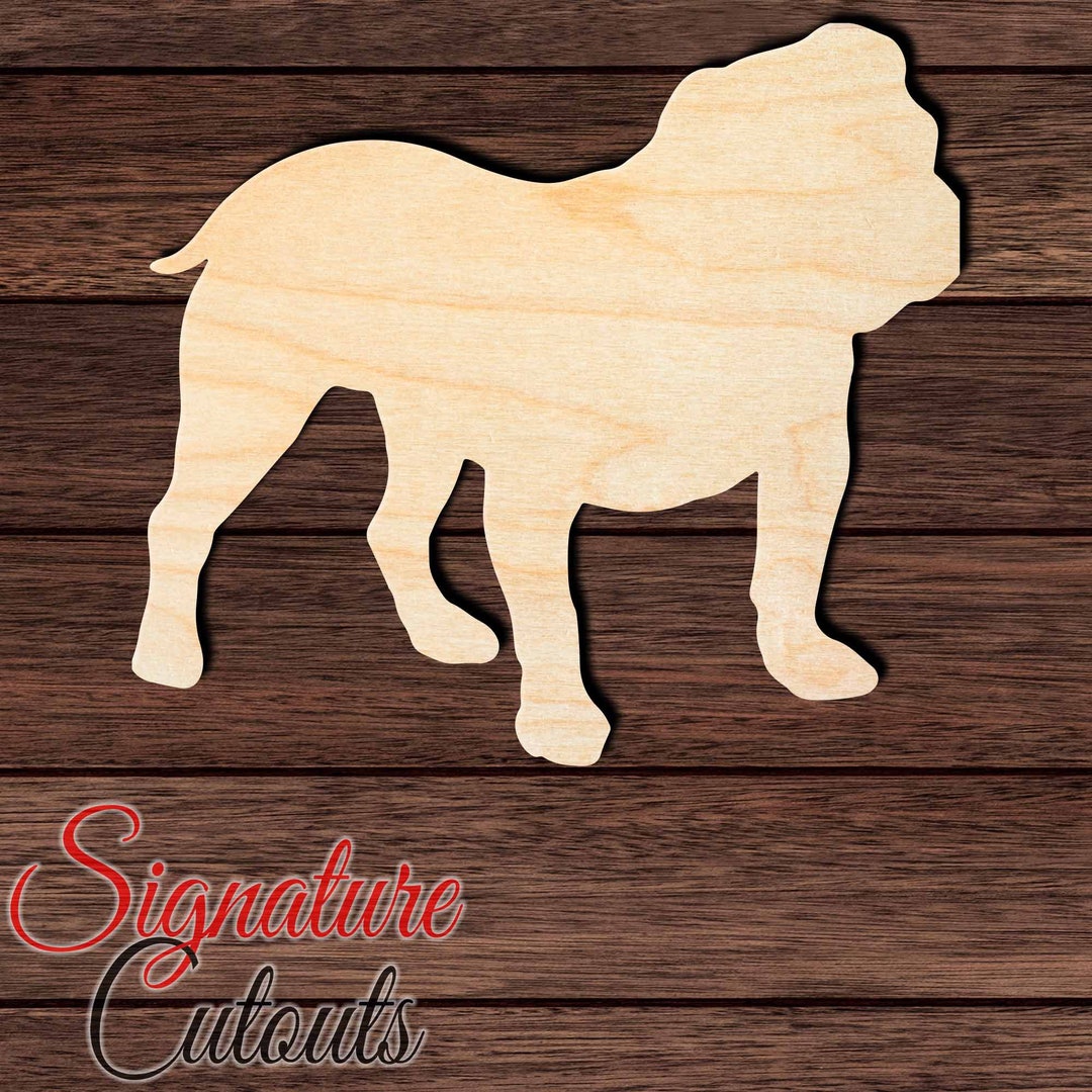 Bulldog Unfinished Wooden Cutout for Crafting, Home & Room Décor, and ...