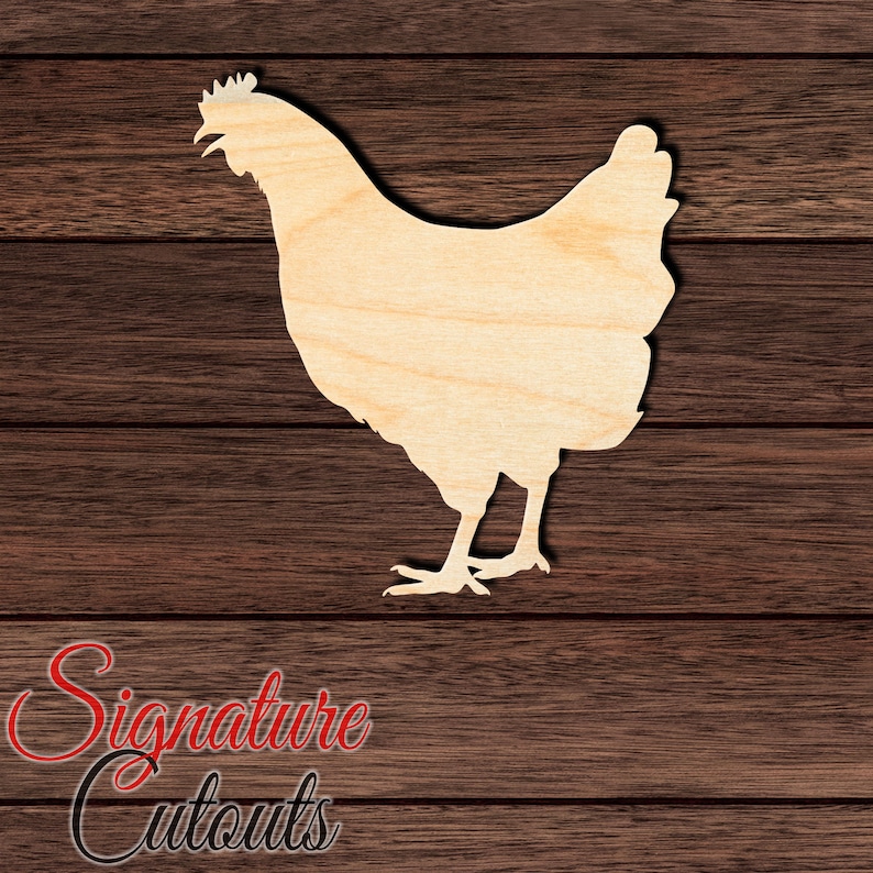 Chicken 002 Wooden Shape Cutout for Crafting Home & Room - Etsy
