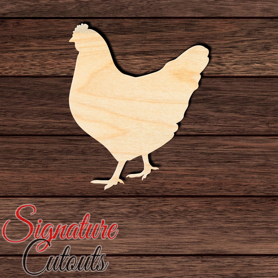 Chicken 004 Wooden Shape Cutout for Crafting, Home & Room Décor, and ...