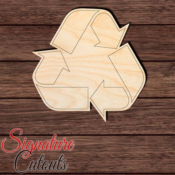 Recycle Logo 001 Symbol Wooden Shape Cutout for Crafting Home - Etsy