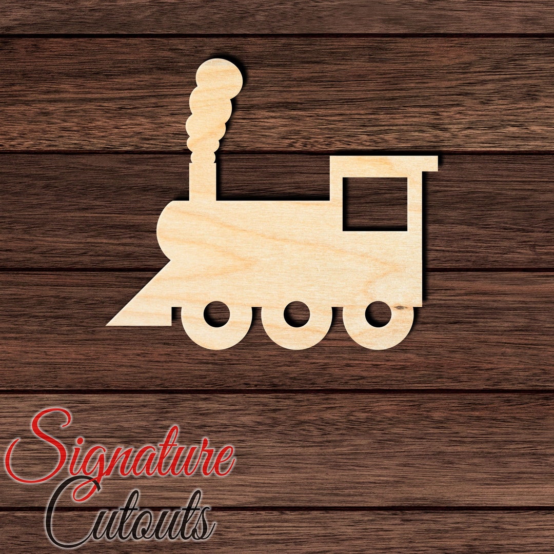 Train 002 Wooden Shape Cutout for Crafting, Home & Room Décor, and ...