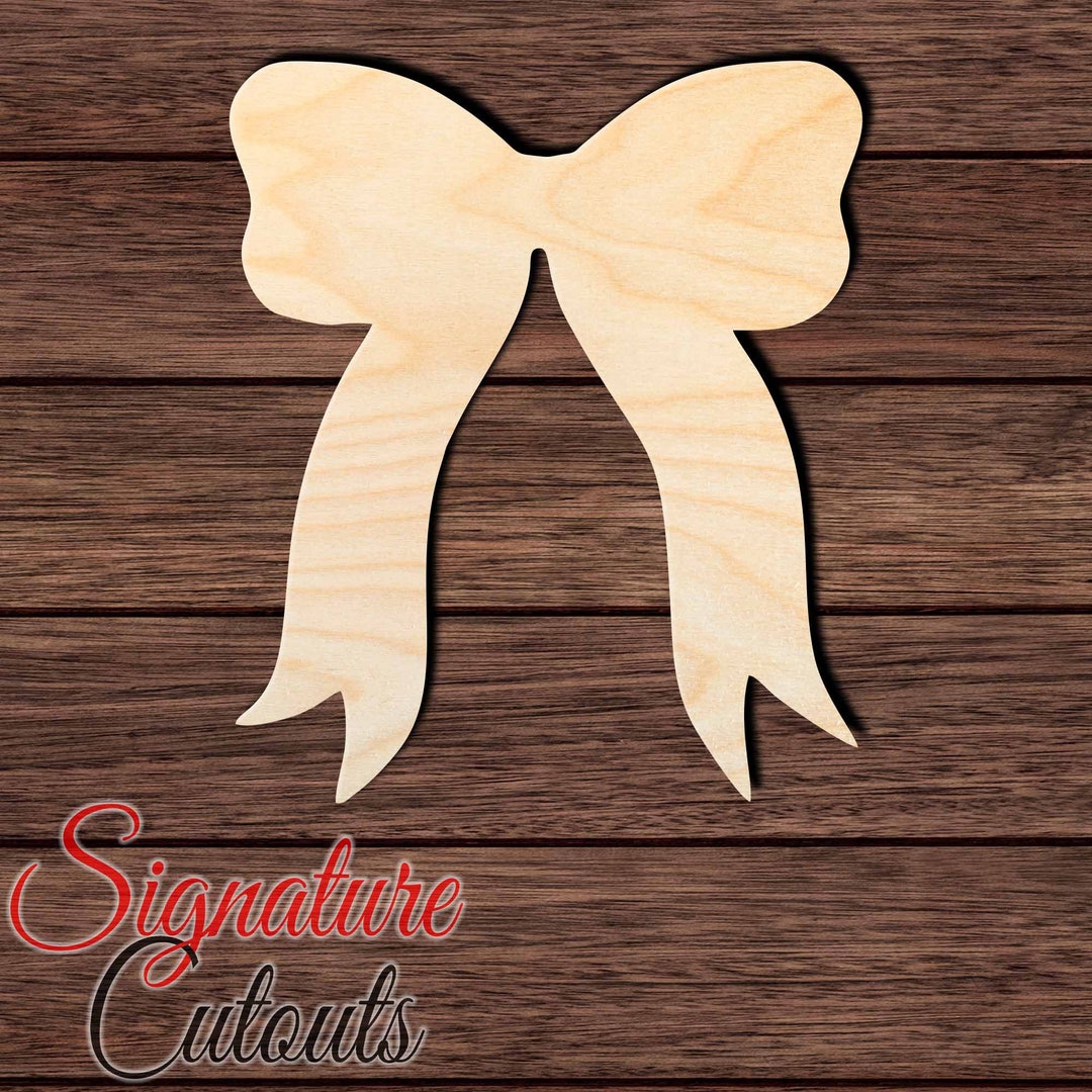 Bow 009 Wooden Shape Cutout for Crafting, Home & Room Décor, and Other ...