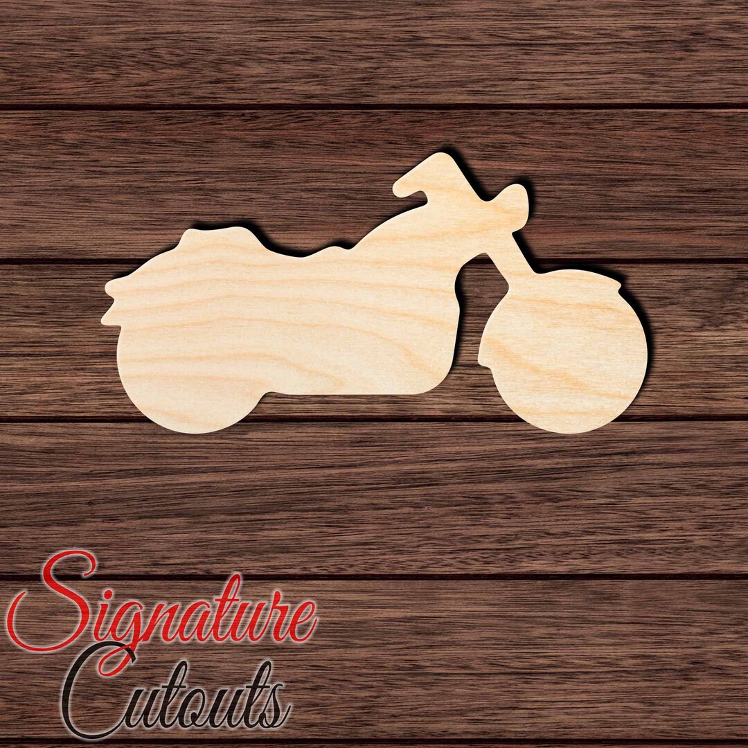 Motorcycle 001 Wooden Shape Cutout for Crafting, Home & Room Décor, and ...
