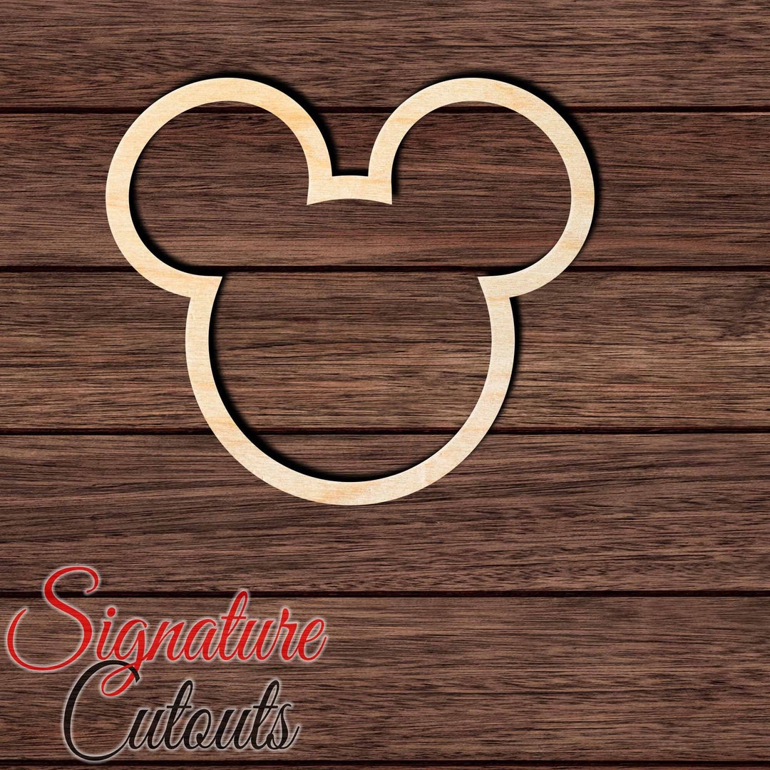 Mouse Head Outline 001 Shape Cutout for Crafting, Home & Room Décor ...
