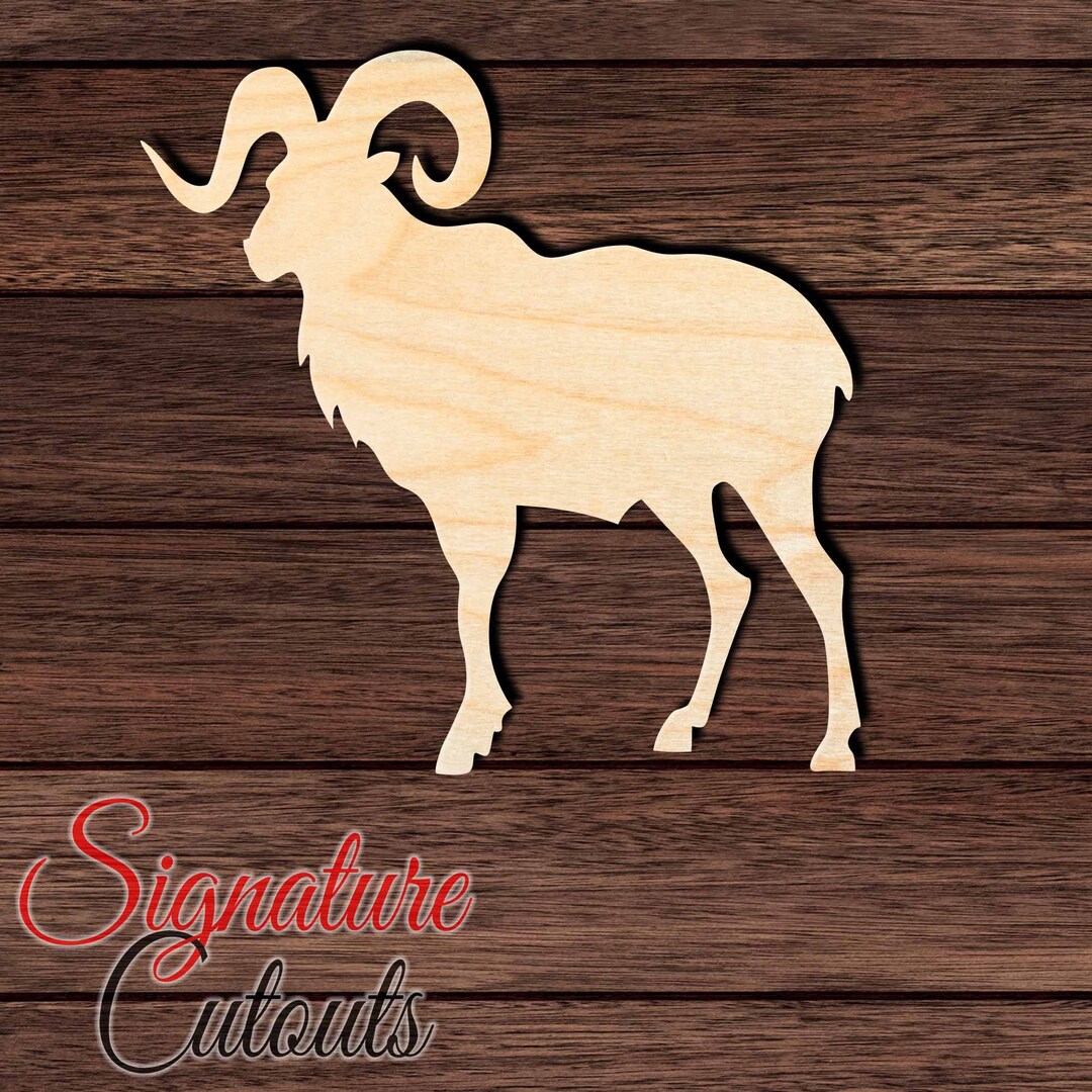 Ram 001 Wooden Shape Cutout for Crafting, Home & Room Décor, and Other ...
