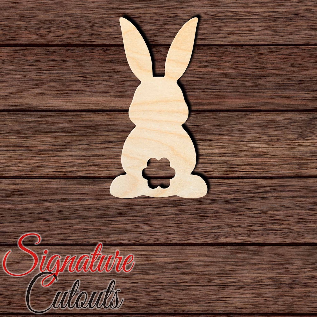 Rabbit Bunny 020 Wooden Shape Cutout for Crafting, Home & Room Décor ...