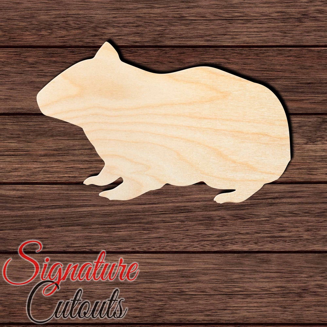 Hamster 005 Wooden Shape Cutout for Crafting, Home & Room Décor, and ...