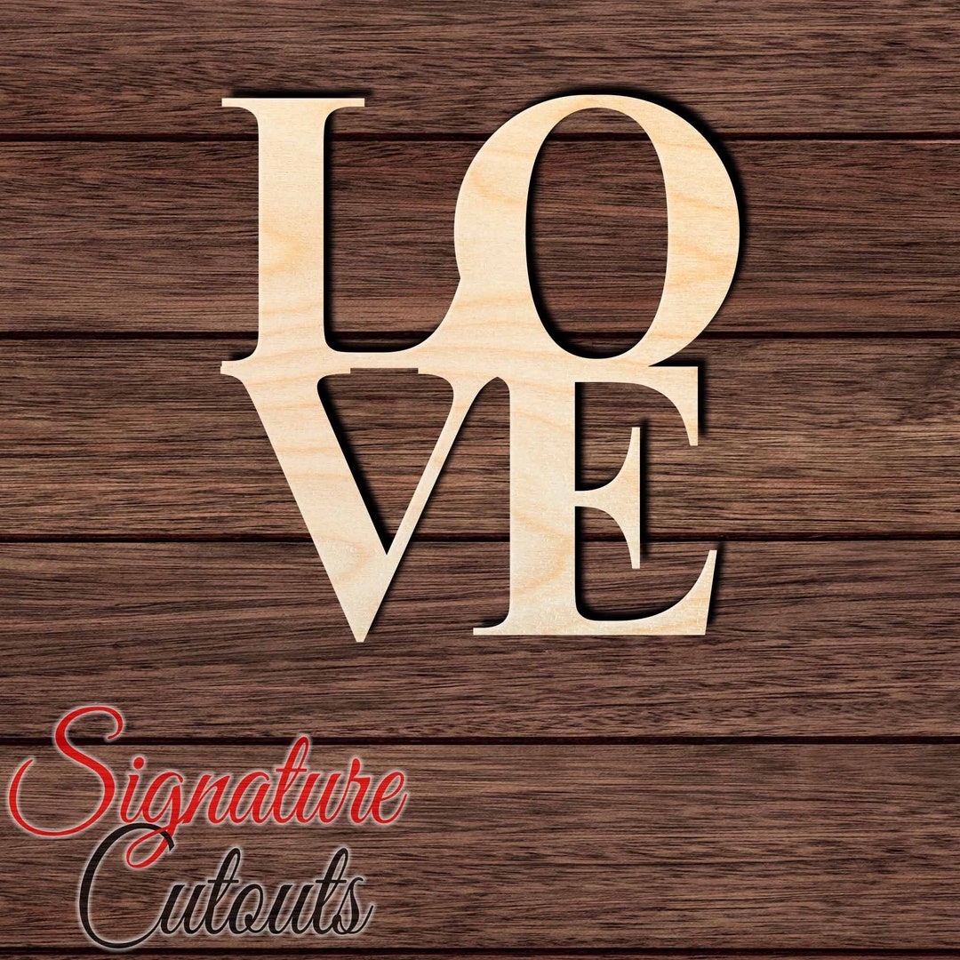 Love Stacked 001 Shape Cutout for Crafting, Home & Room Décor, and ...