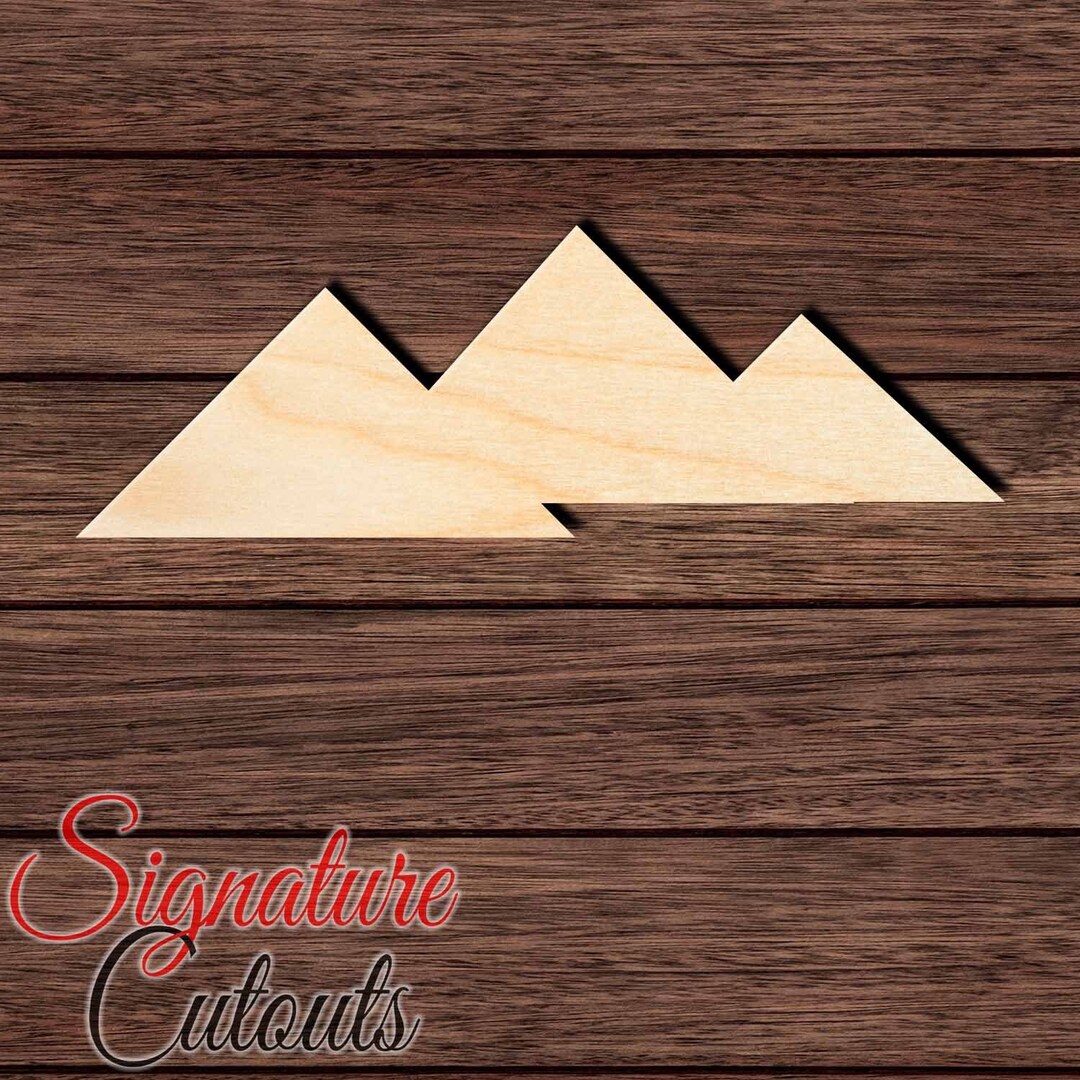 Giza Pyramids Shape Cutout in Wood for Crafting, Home & Room Décor, and ...