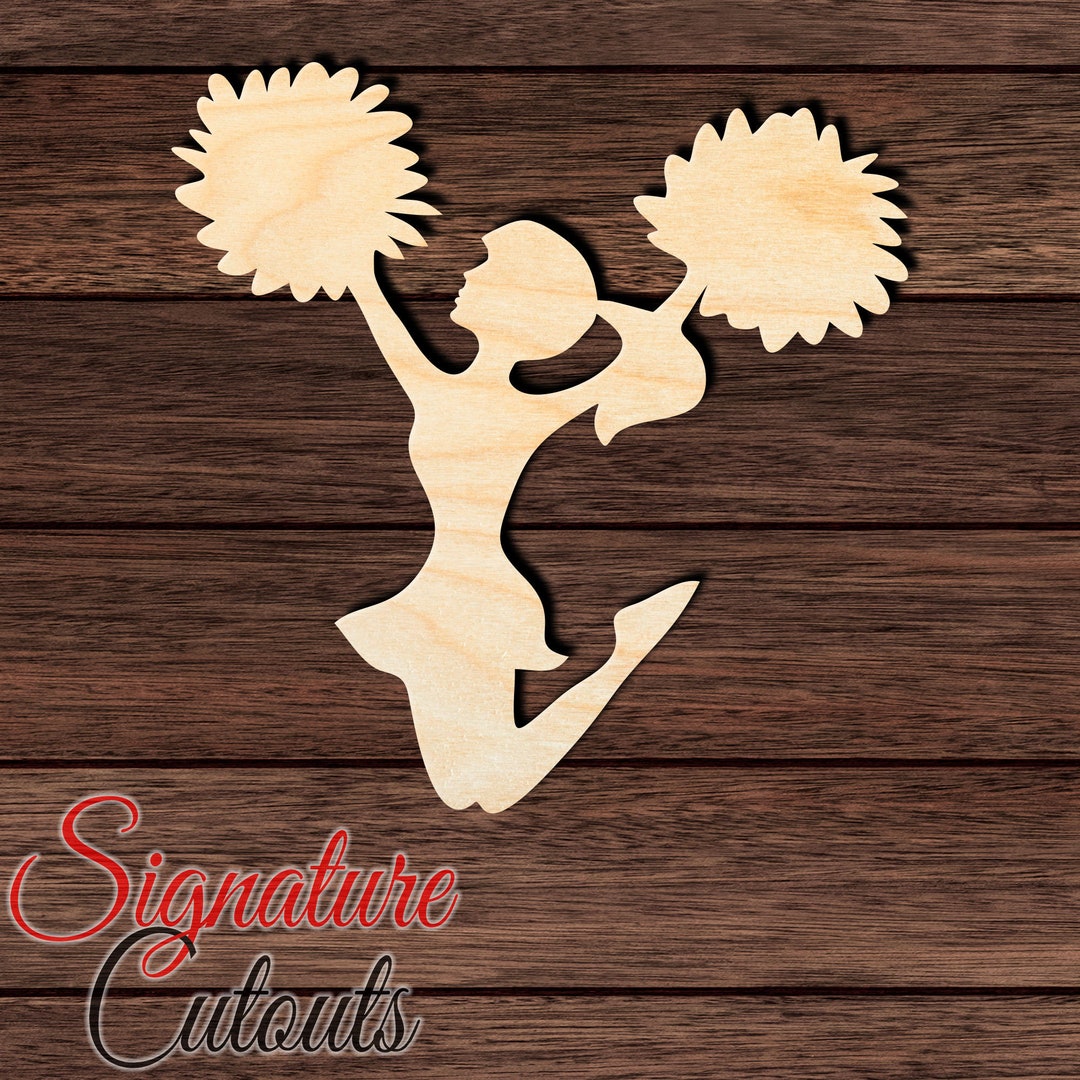 Cheerleader 001 Wooden Shape Cutout for Crafting, Home & Room Décor ...