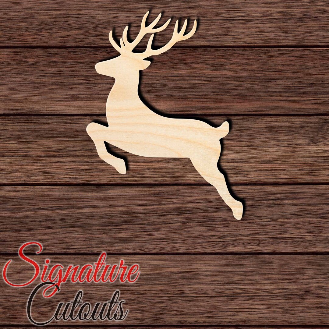 Reindeer 003 Unfinished Wooden Cutout for Crafting, Home & Room Décor ...