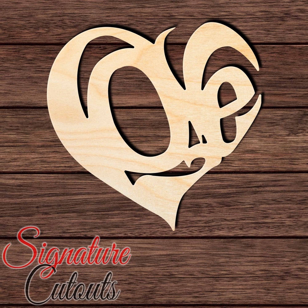Love Heart 001 Unfinished Wooden Cutout for Crafting, Home & Room Décor ...