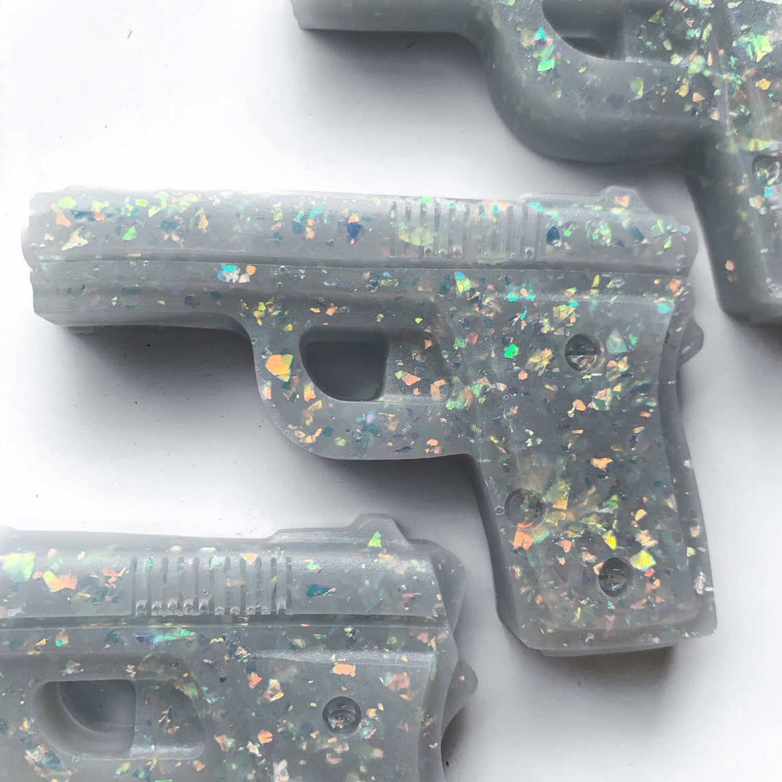Handmade Resin Iridescent Gray Gun 1 Piece | Etsy