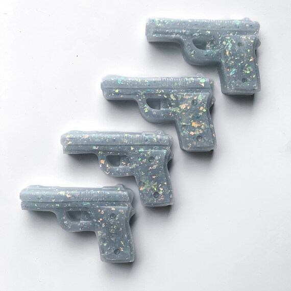 Handmade Resin Iridescent Gray Gun 1 Piece | Etsy