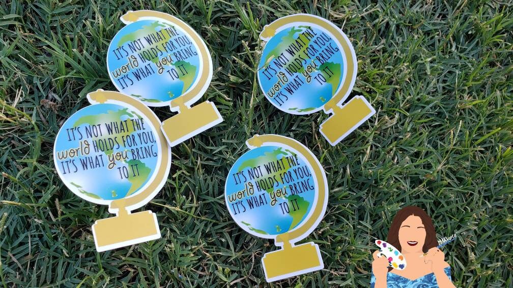 Globe World Sticker Teacher World Map Teaching Globe - Etsy