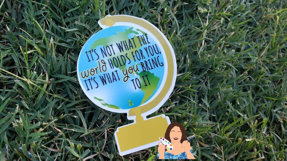 Globe World Sticker Teacher World Map Teaching Globe - Etsy