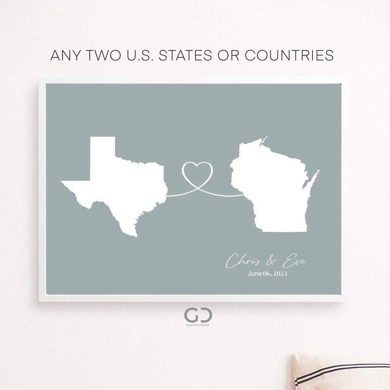 Map Hearts - Etsy