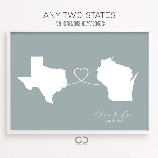 Heart Star Map - Etsy