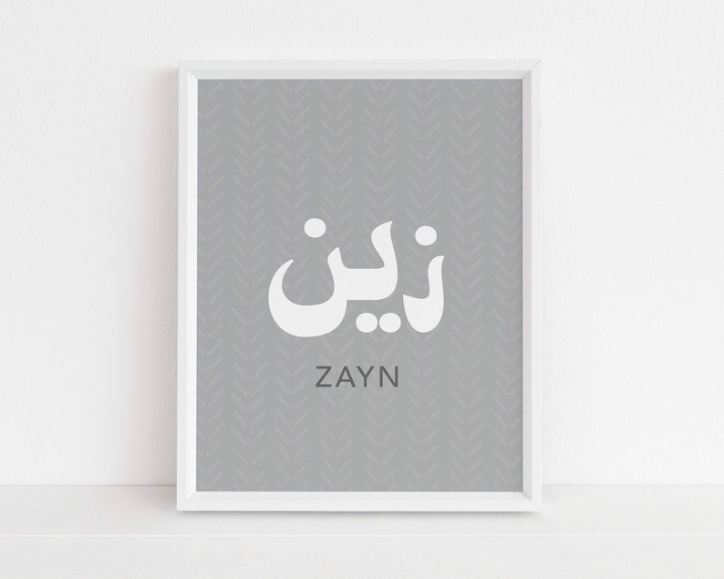 Custom Arabic Name Print for Wall Decor Childrens Name in | Etsy