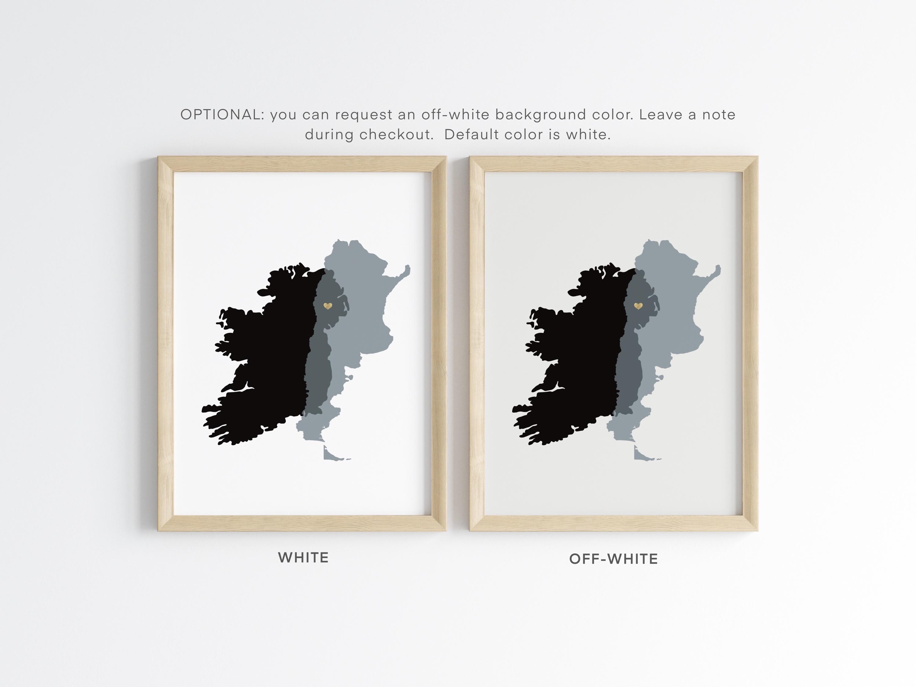 Personalized States Heart Map Print | Couples, Friendship Art (UNFRAMED ...
