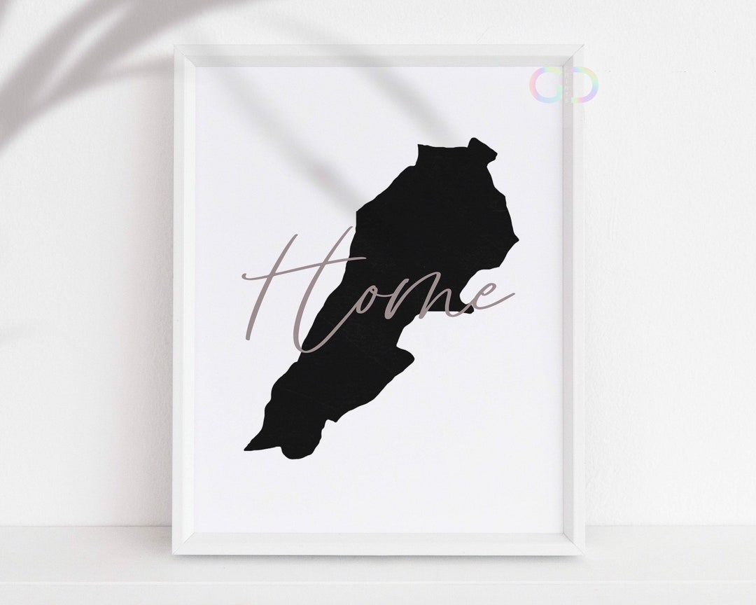 Lebanon Home Map Wall Art Countries Wall Art Word Home With Country ...