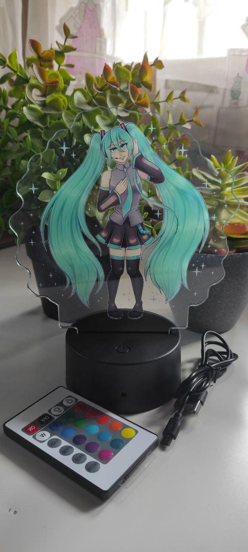 Deltarune VOCALOID Ralsei Darkworld Hatsune Miku Standee RGB Multicolor ...