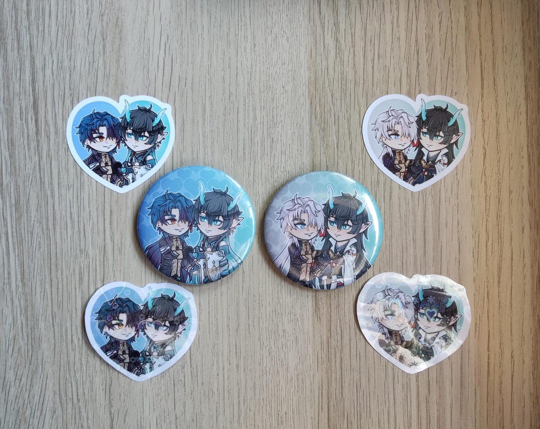 Honkai Star Rail Ships BL Yaoi Badge Sticker Holographic Dan Heng Blade ...