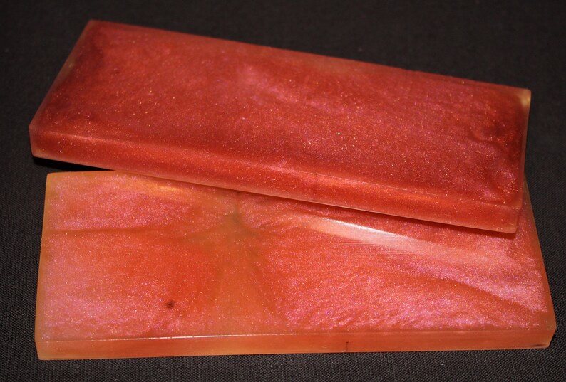Red Copper Resin Knife Scales 5"x2"x.375" - Etsy