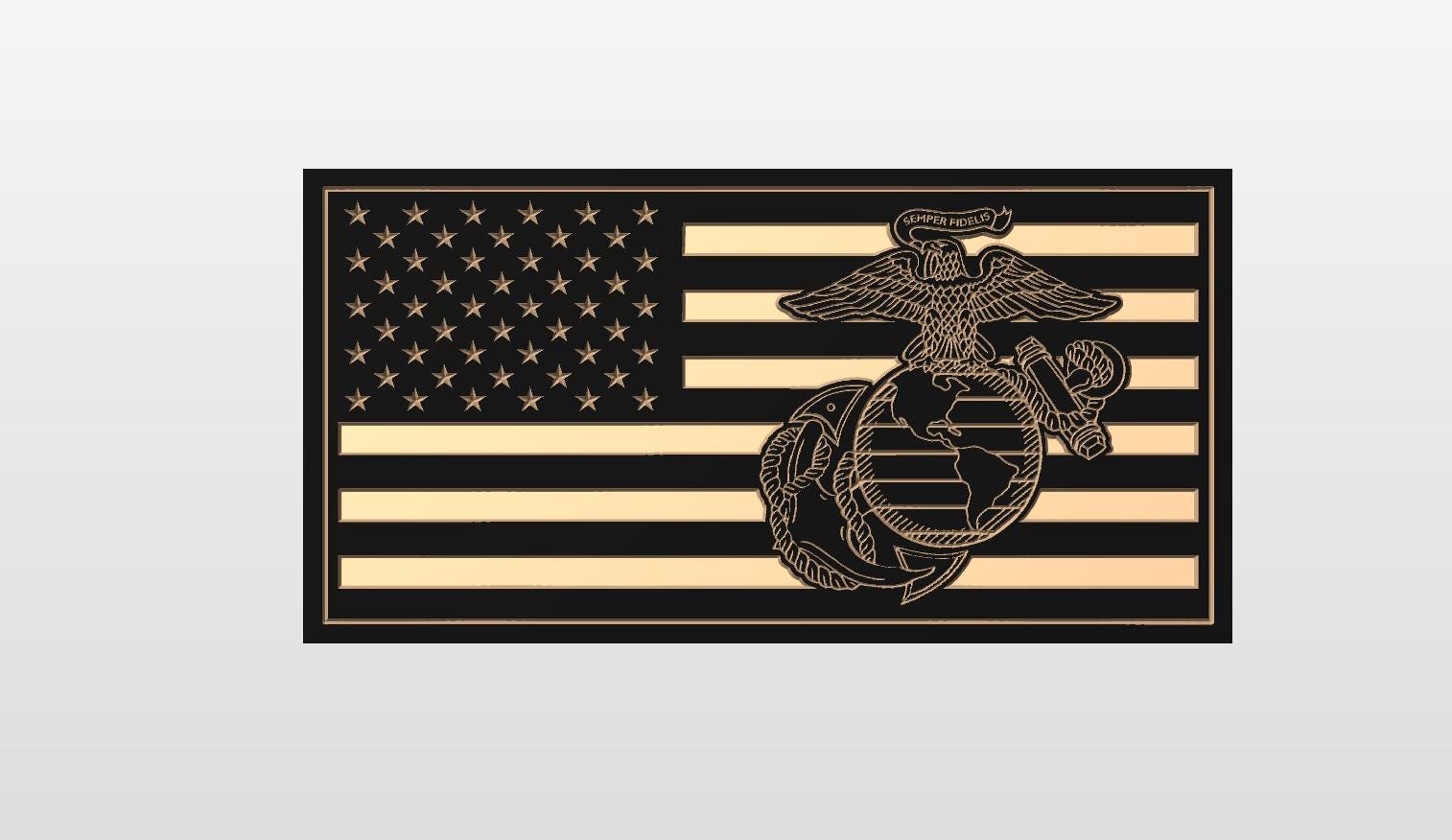USMC Flag Vcarve File: Customizable SVG, CRV (digital Download) - Etsy