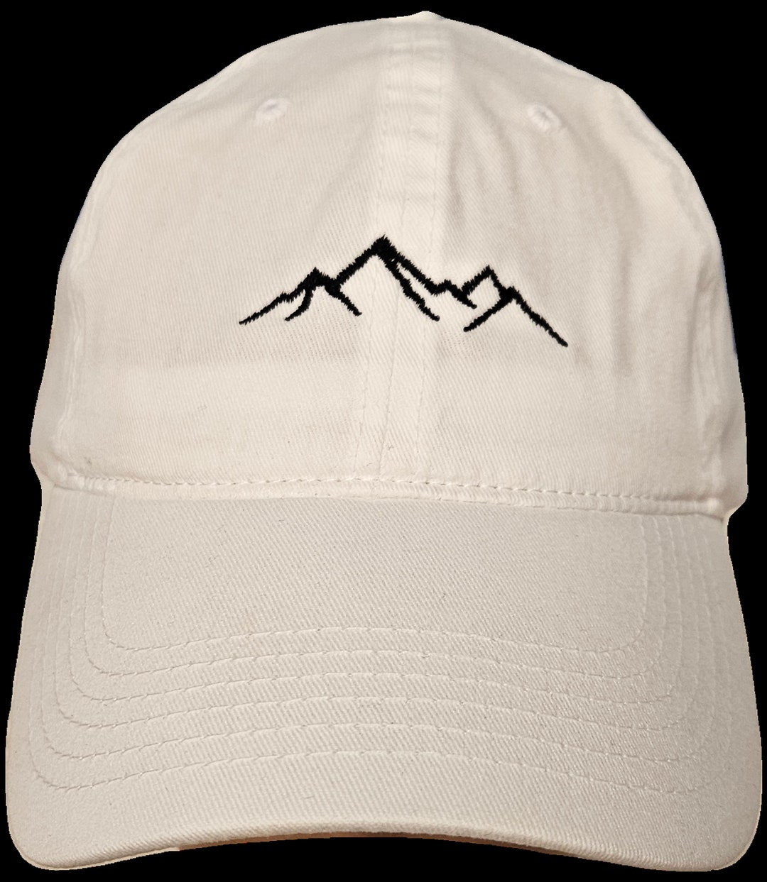 Embroidered Mountains Baseball Cap With Velcro Closure - Etsy