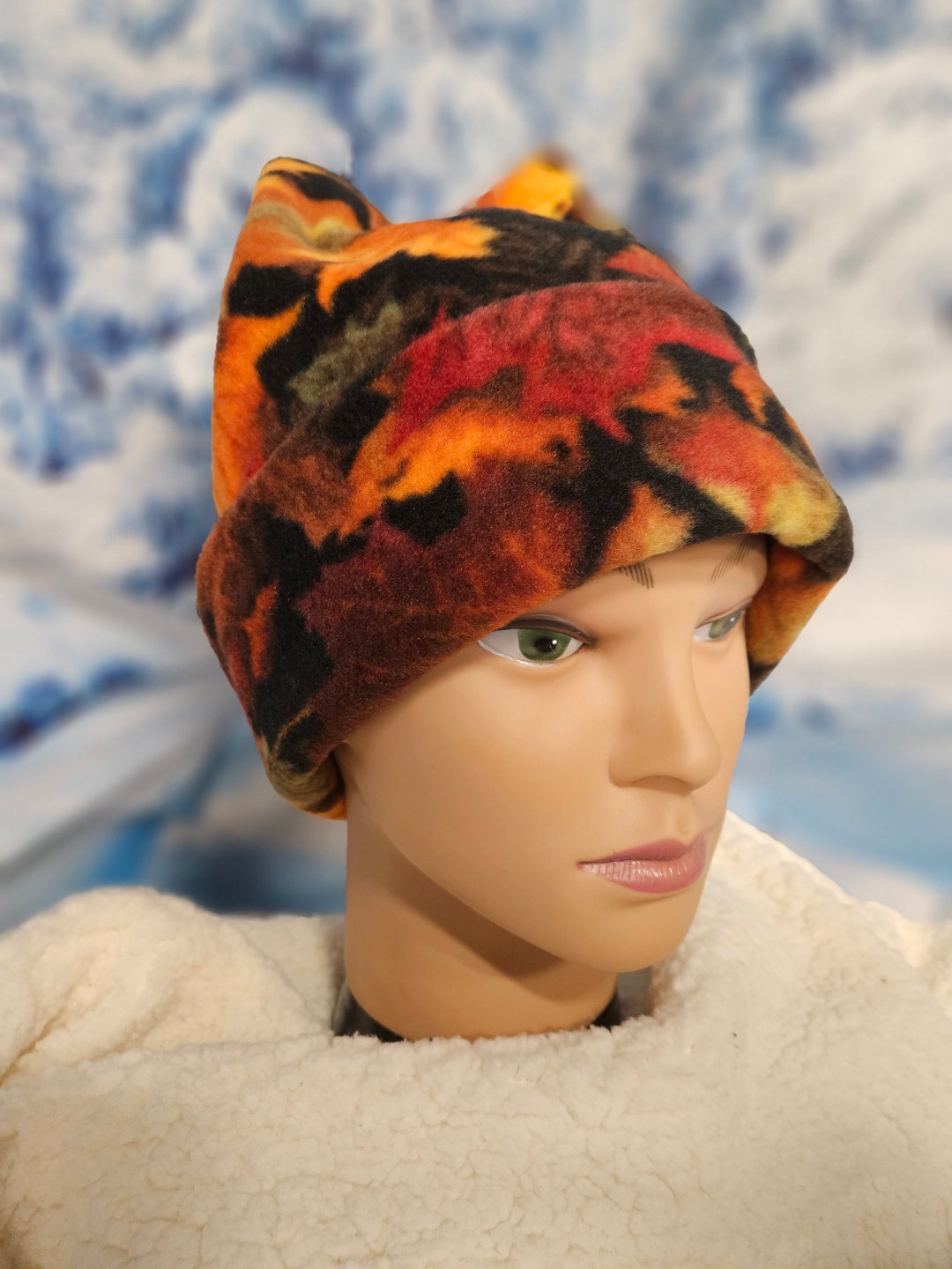 Autumn Leaves 4 Point Fleece Winter Retro Hat - Etsy