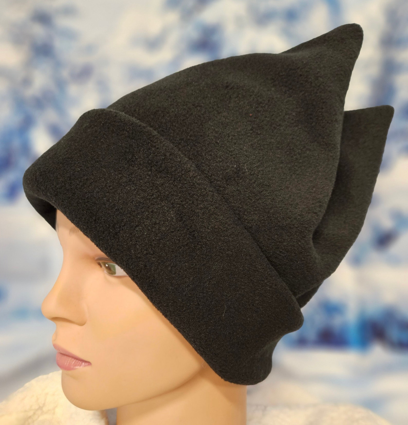 Black 4 Point Fleece Winter Retro Hat - Etsy
