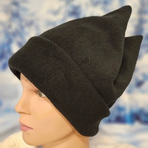 Black 4 Point Fleece Winter Retro Hat - Etsy