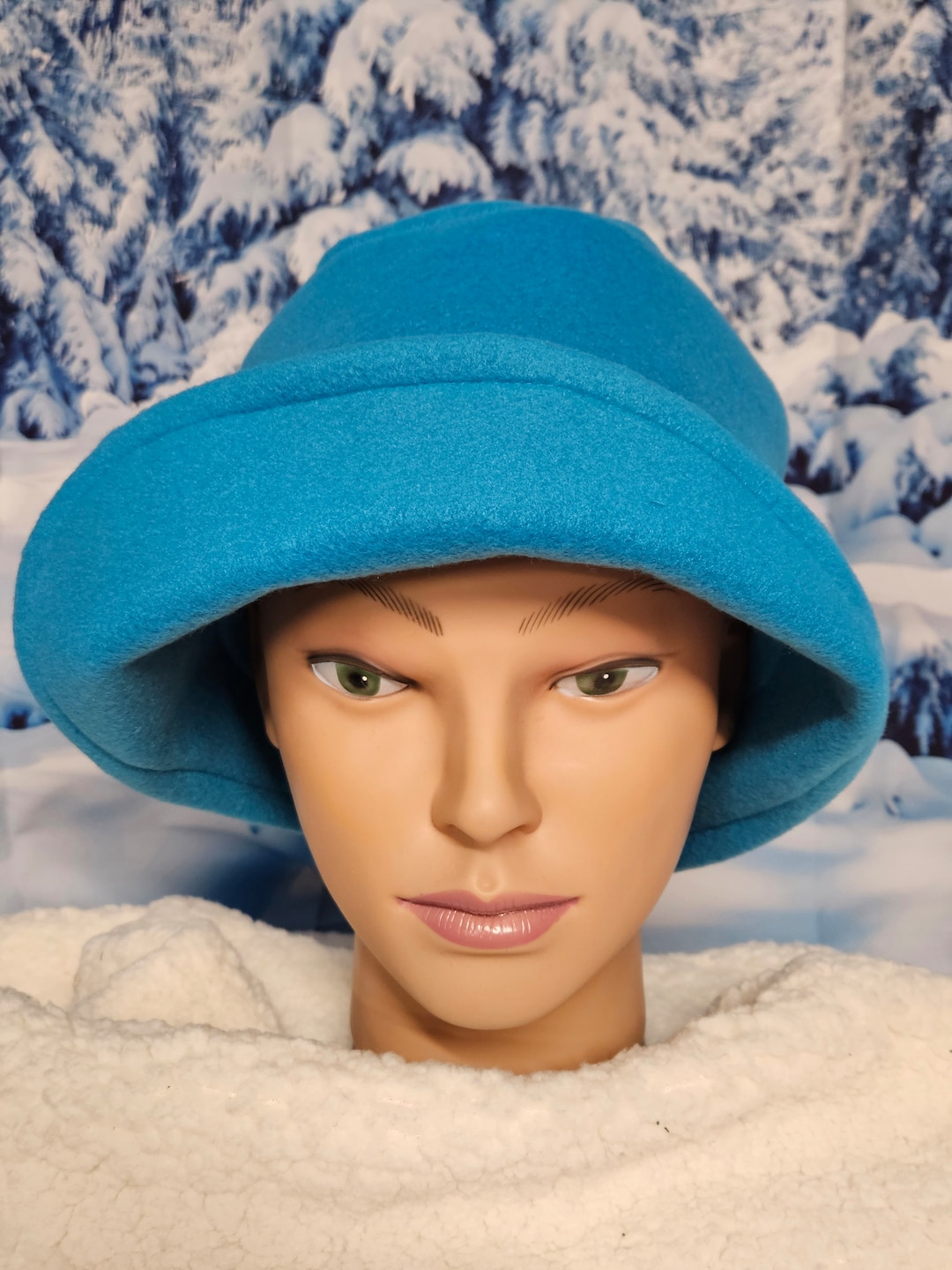 Turquoise Fleece Winter Flapper Hat - Etsy