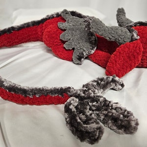 Dragon Crochet Amigurumi; Red Dragon Crochet Plushie; Dragon Snuggle ...