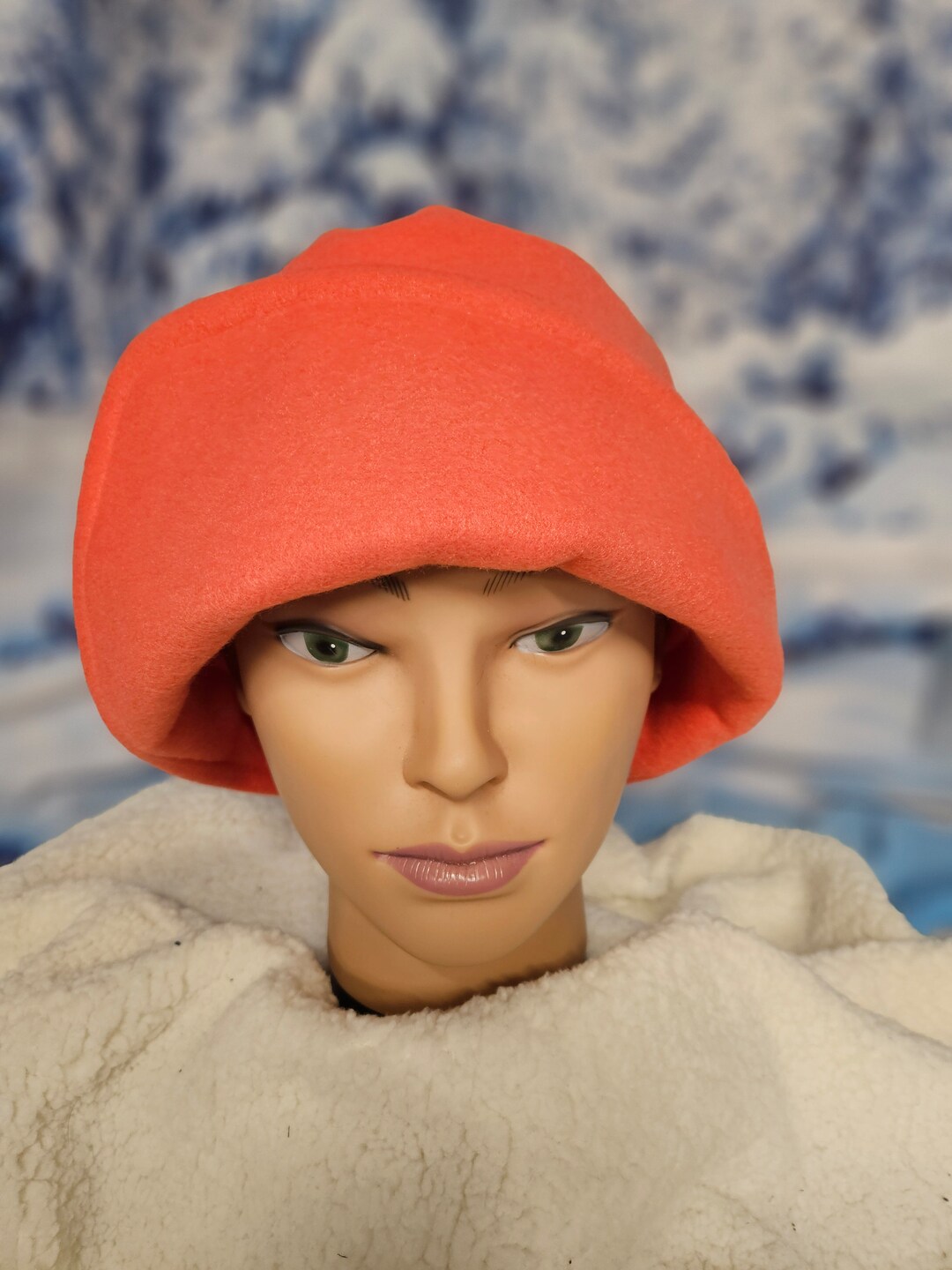 Coral Blizzard Fleece Winter Flapper Hat - Etsy