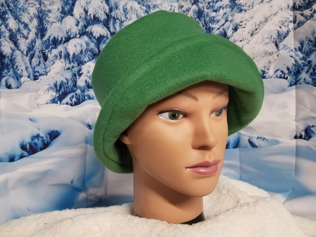 Kelly Green Polar Fleece Winter Flapper Hat - Etsy