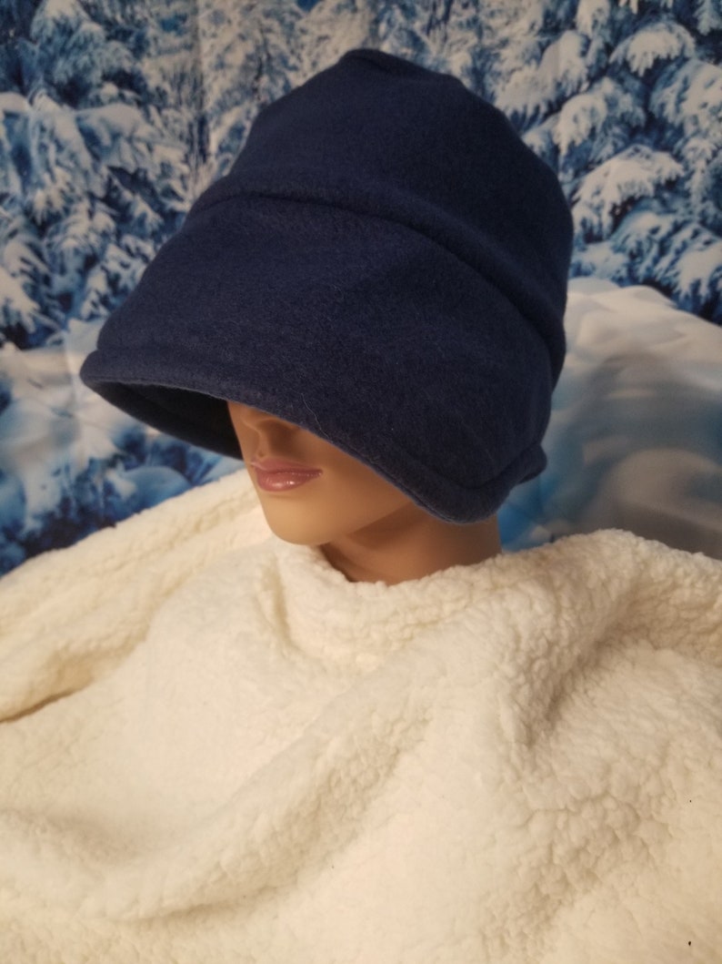 Navy Blue Blizzard Fleece Winter Flapper Hat - Etsy