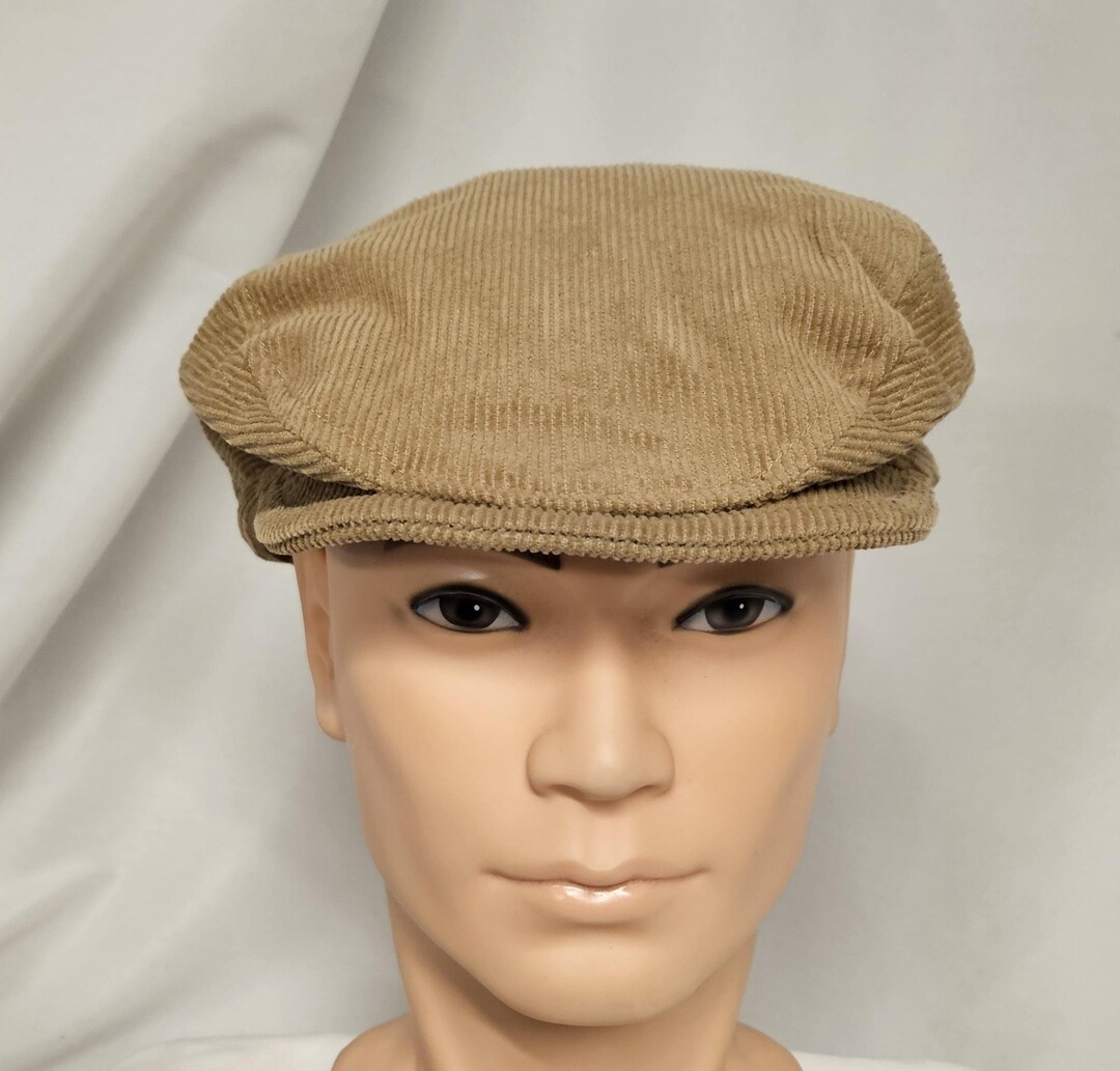 Light Brown Corduroy Flat Cap, Golf Cap, Ivy Cap, Gatsby, Driving Cap ...
