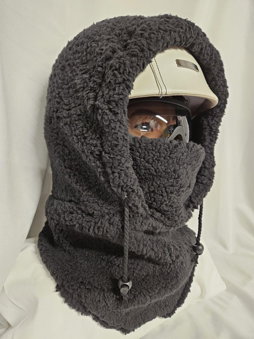 Black Anti Pill Fleece Large Ski Helmet Cover - Etsy