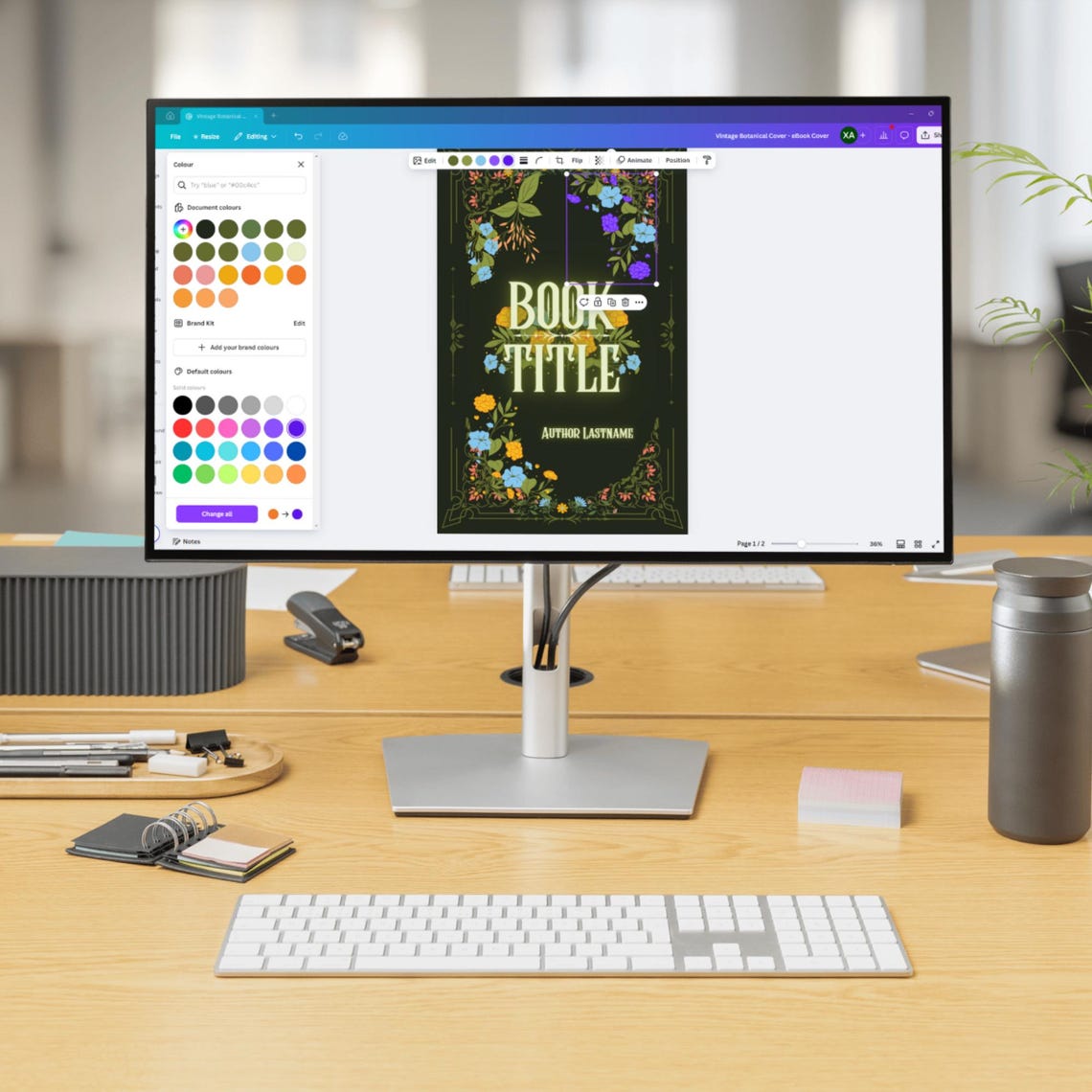 Canva Ebook Templates - 5 Floral Digital Book Covers | Digital Book ...