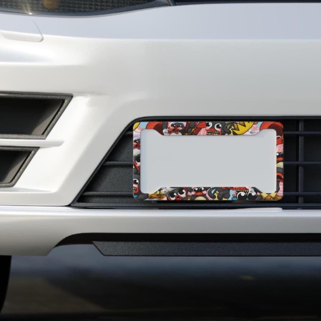 Goofy Penguin License Plate Frame - Penguin Vehicle Accessory, Kawaii ...